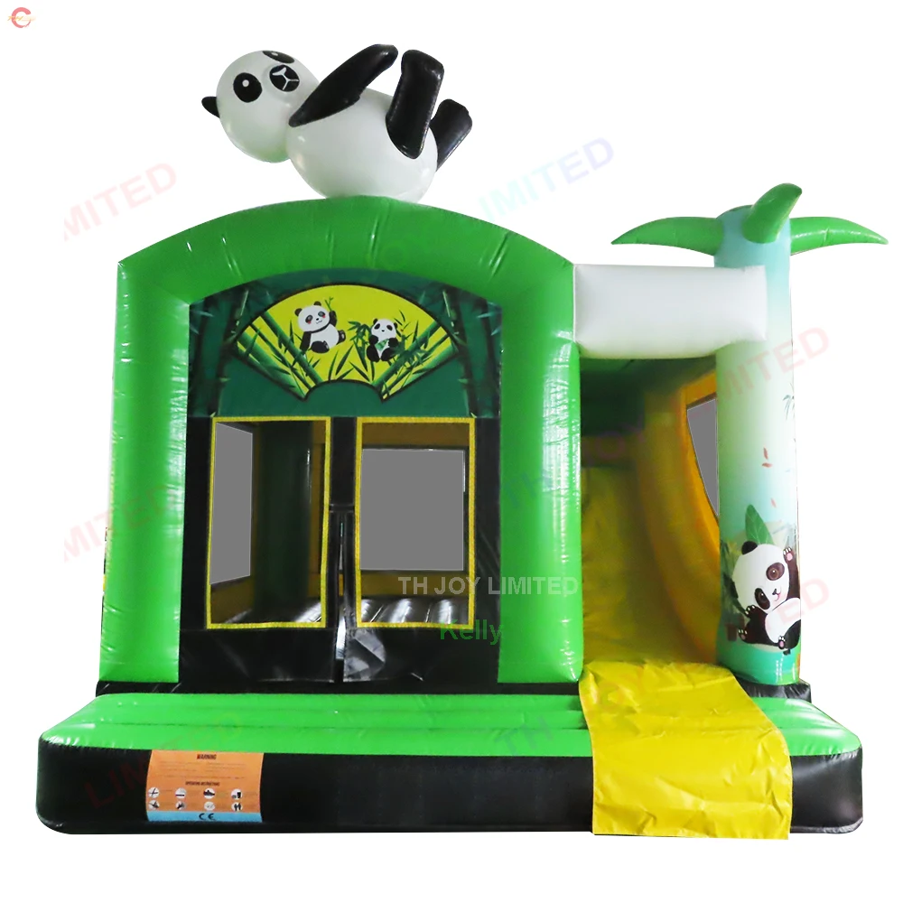Premium Panda Theme Inflatable Bouncy Castle With Slide Free Shipping ...