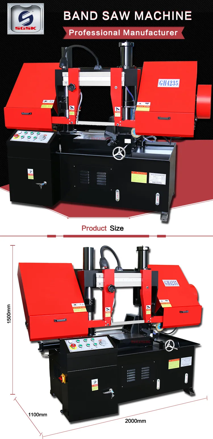 SGSK Band Saw Pipe Cutting Machine GH4235 - Efficient & Durable