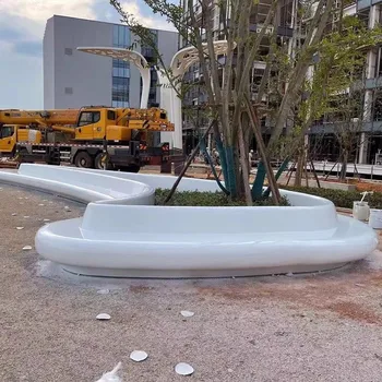 Clear Water Concrete Tree Pond Bench,Landscape Bench,Grc Seat,Uhpc ...