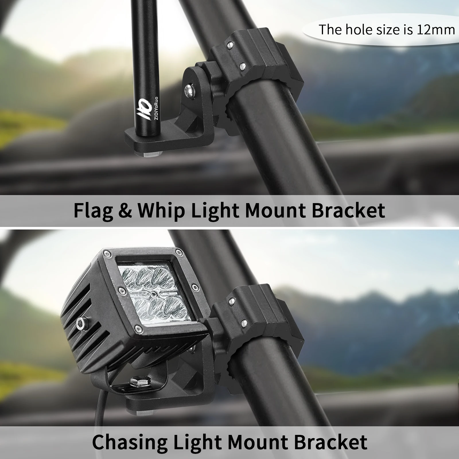 Utv Whip Mount,Utv Light Flag Mounts - Solid Heavy Duty Whip Light ...