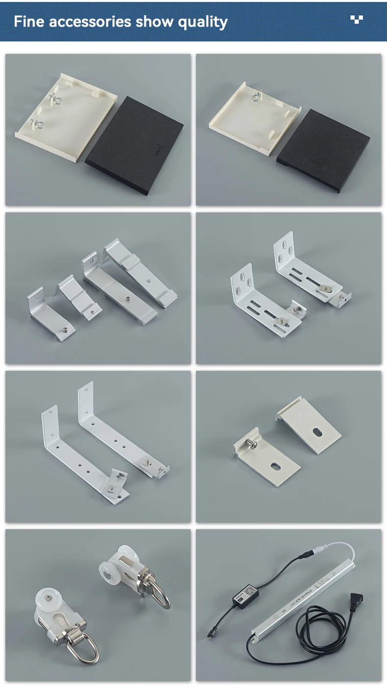 L Shape Curtain Track Box Wall Mounted Double Rail Metal Track ...