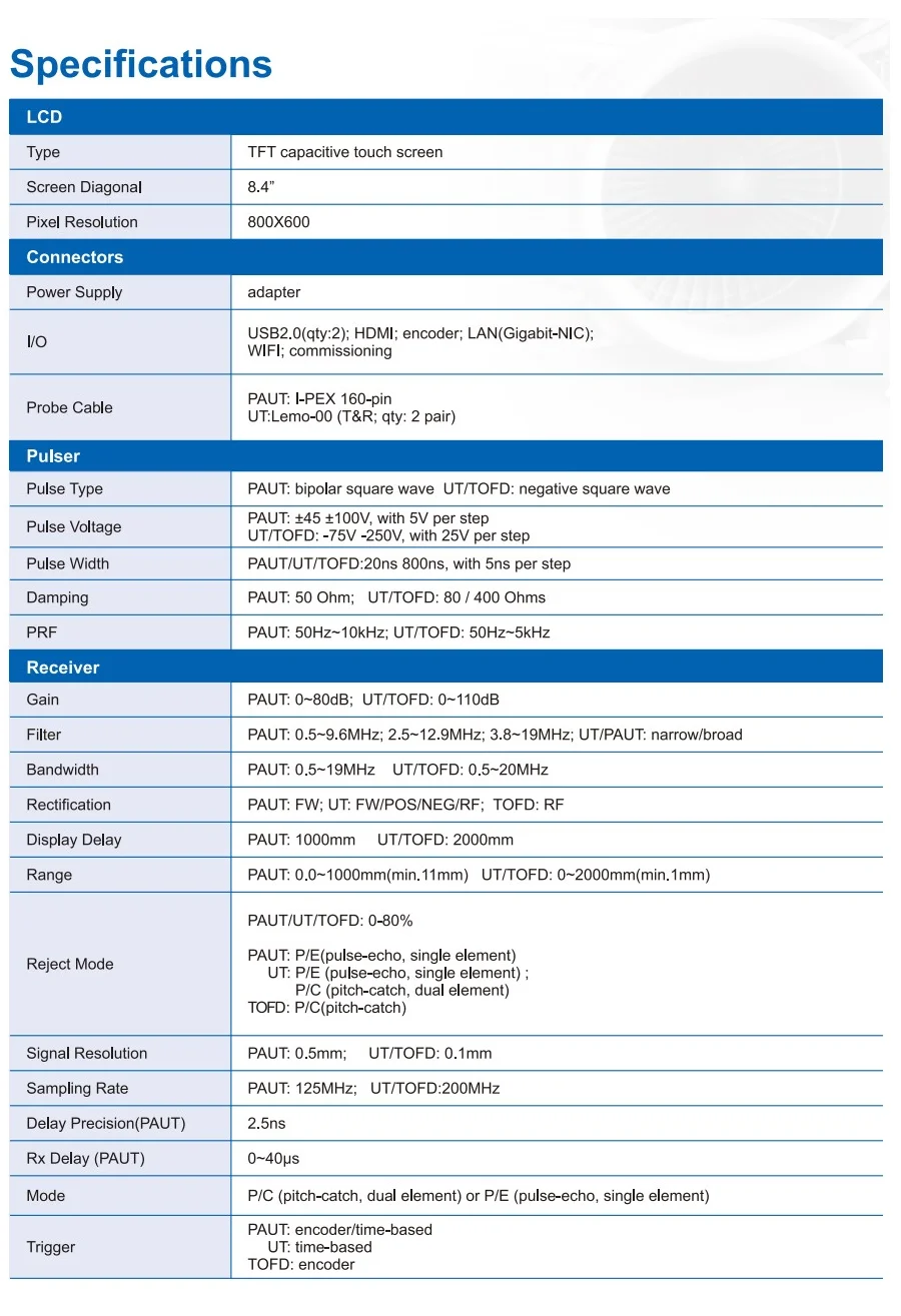 CTS-PA22B 3D Simulation Phased Array Ultrasonic Flaw Detector