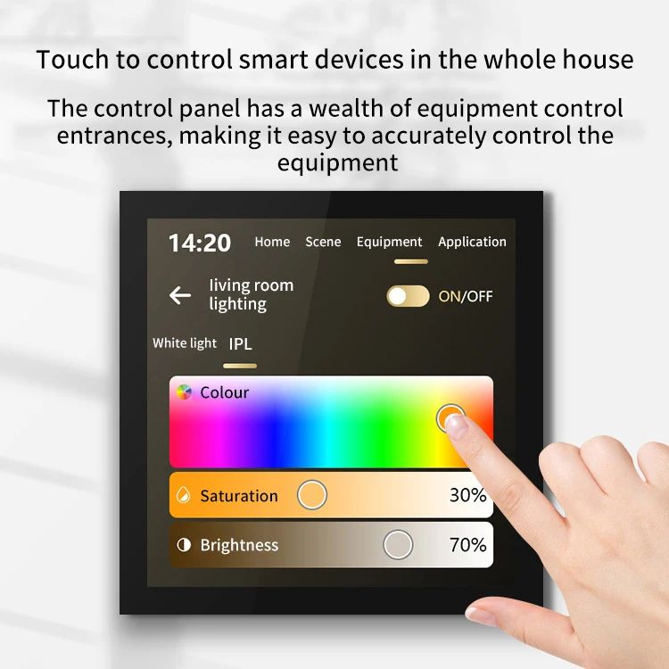 Smart Multi-functional Control Panel Wireless Smart Home Zigbee 4 Inch ...