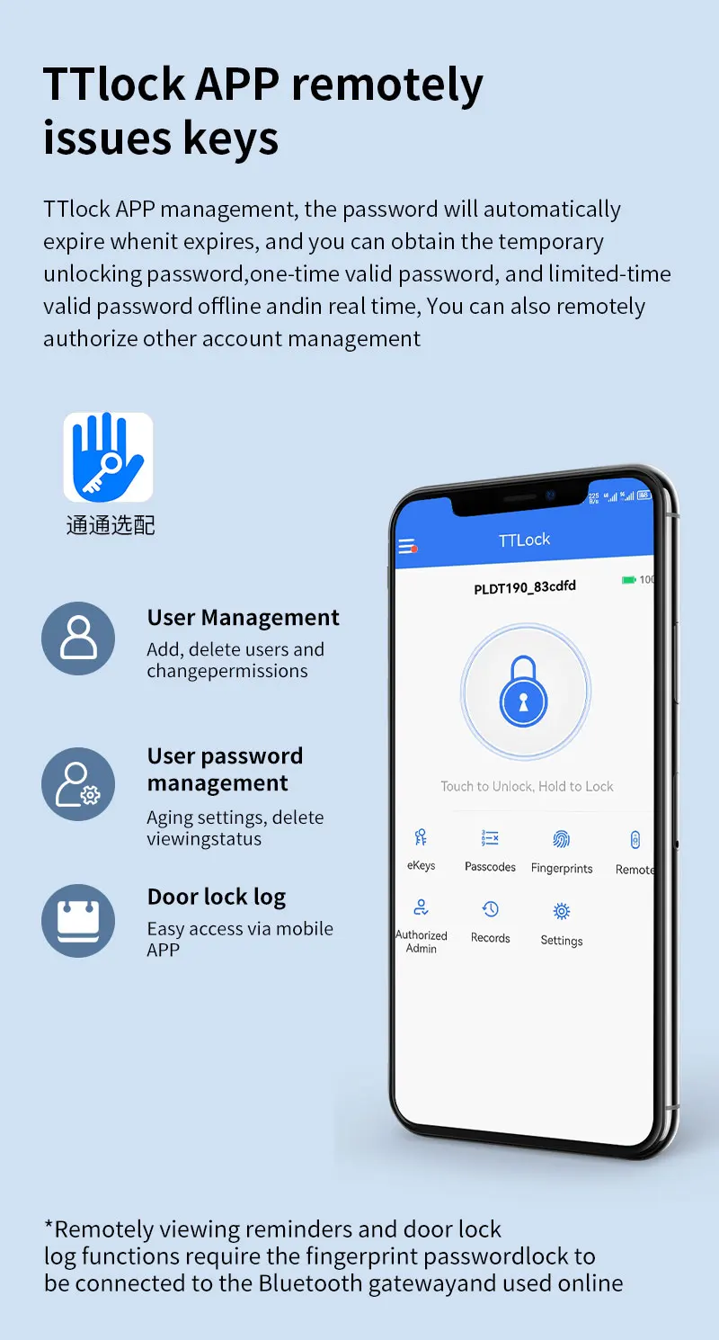 TTlock Tuya Wifi Cerradura Inteligente Fingerprint Password Card Key ...