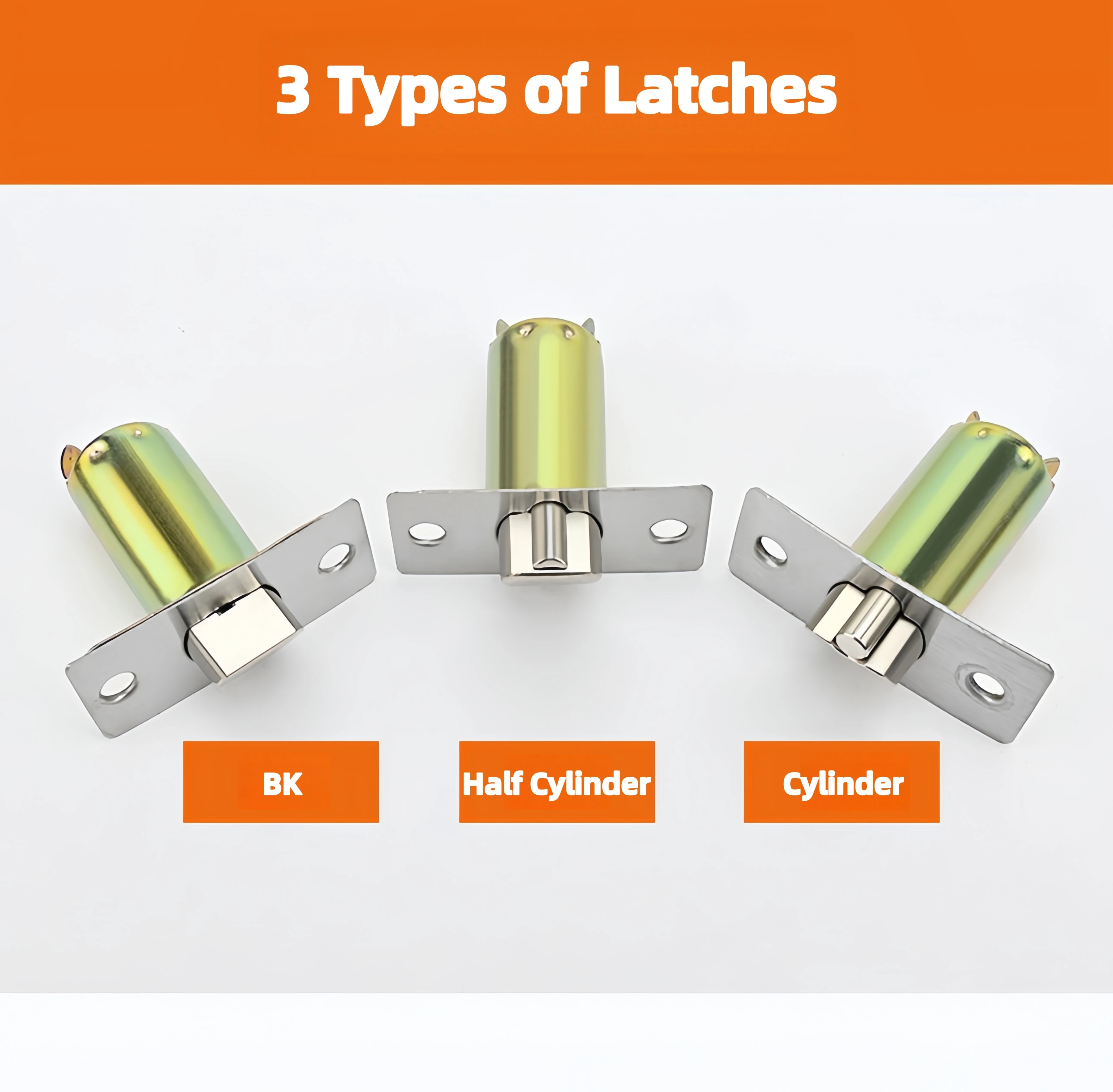 Universal Type Zinc Alloy Lock Latch 3 Types of Latches Durable Door ...