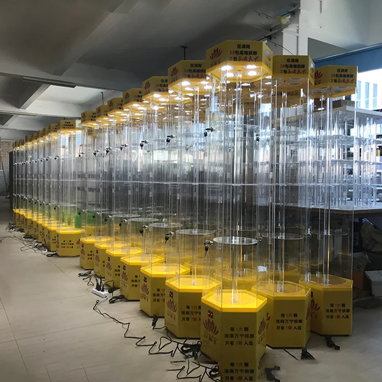 Transparent Clear Rotating Acrylic Perfume Display Cabinet Plexiglass ...