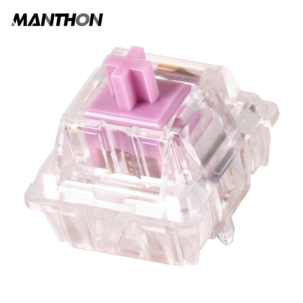 Jwick Creamy Pink Linear Switch 5pins 65g Clear Housing Gold Plated ...