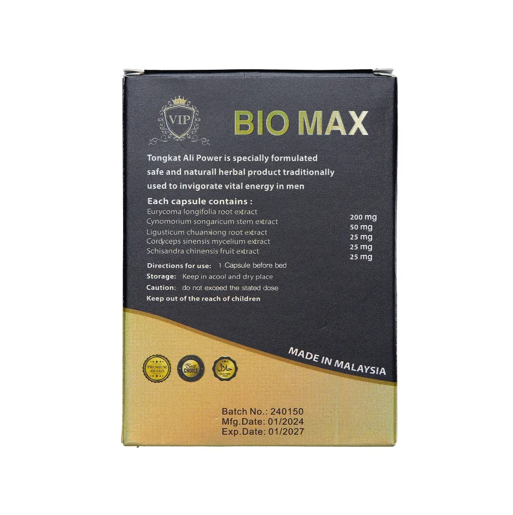 Food Grade Maca Root Capsule King Tongkat Ali Energy Booster Herbal ...