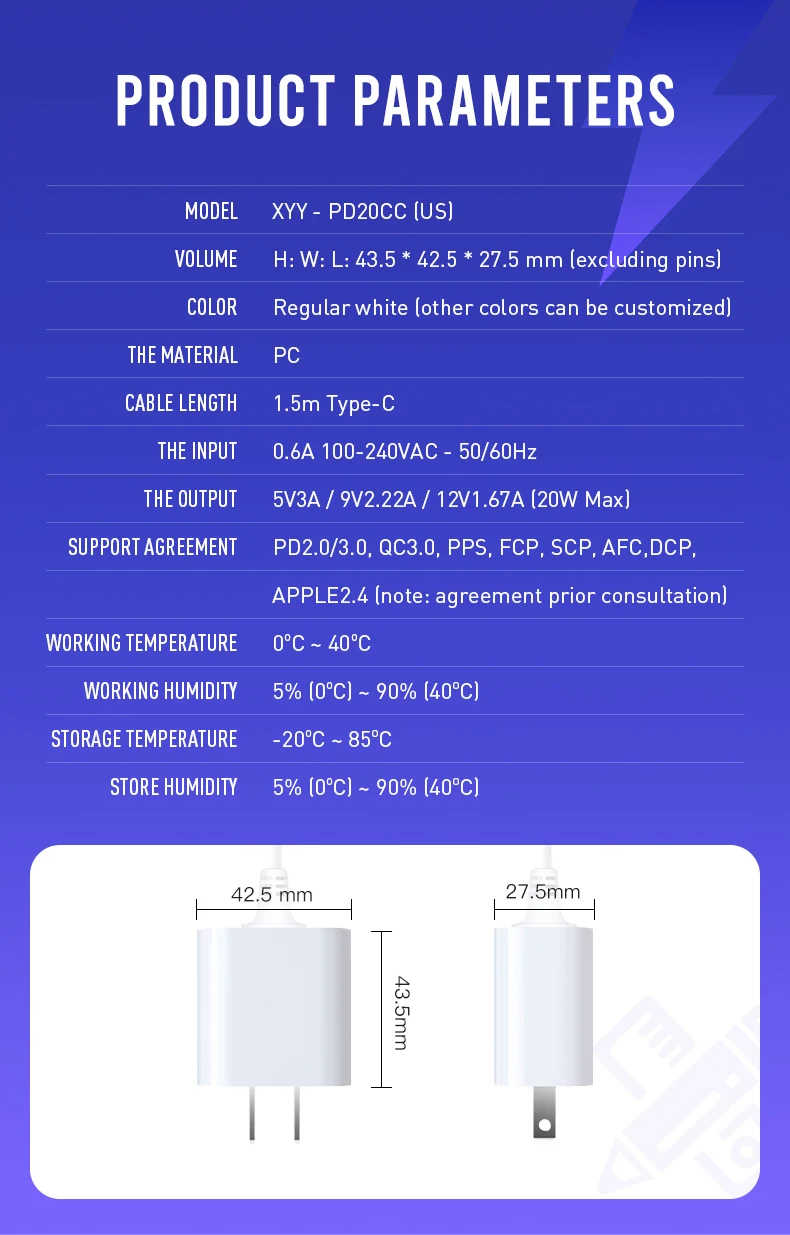 Us Wall Plug 5v 3a Usb-c Pd Adapter For Raspberry Pi 4 5v 3a 15w Dc ...