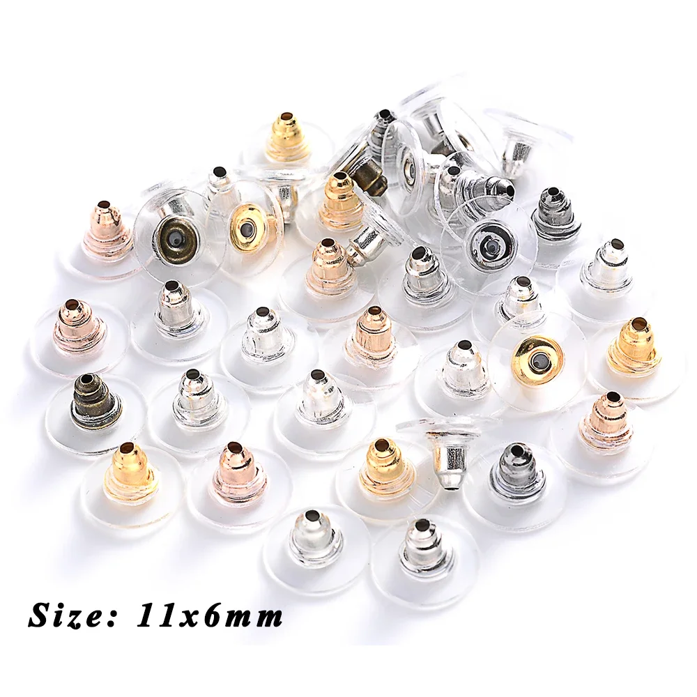 Metal Ear Backs Stopper, Metal, Back, Plugs, Findings, Jewelry Accessories, DIY Earrings ...