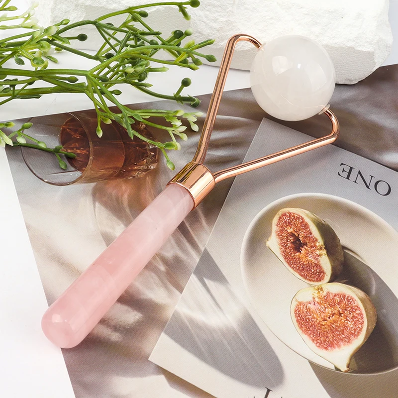 Custom Logo Us Plug Natural Rose Quartz Crystal Stone Gua Sha Tool Mini ...