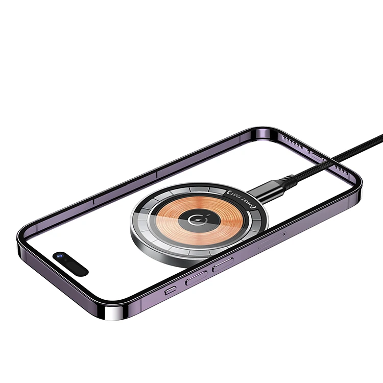 Cyberpunk Style Transparent 15w Aluminum Housing Fast Magnetic Wireless ...