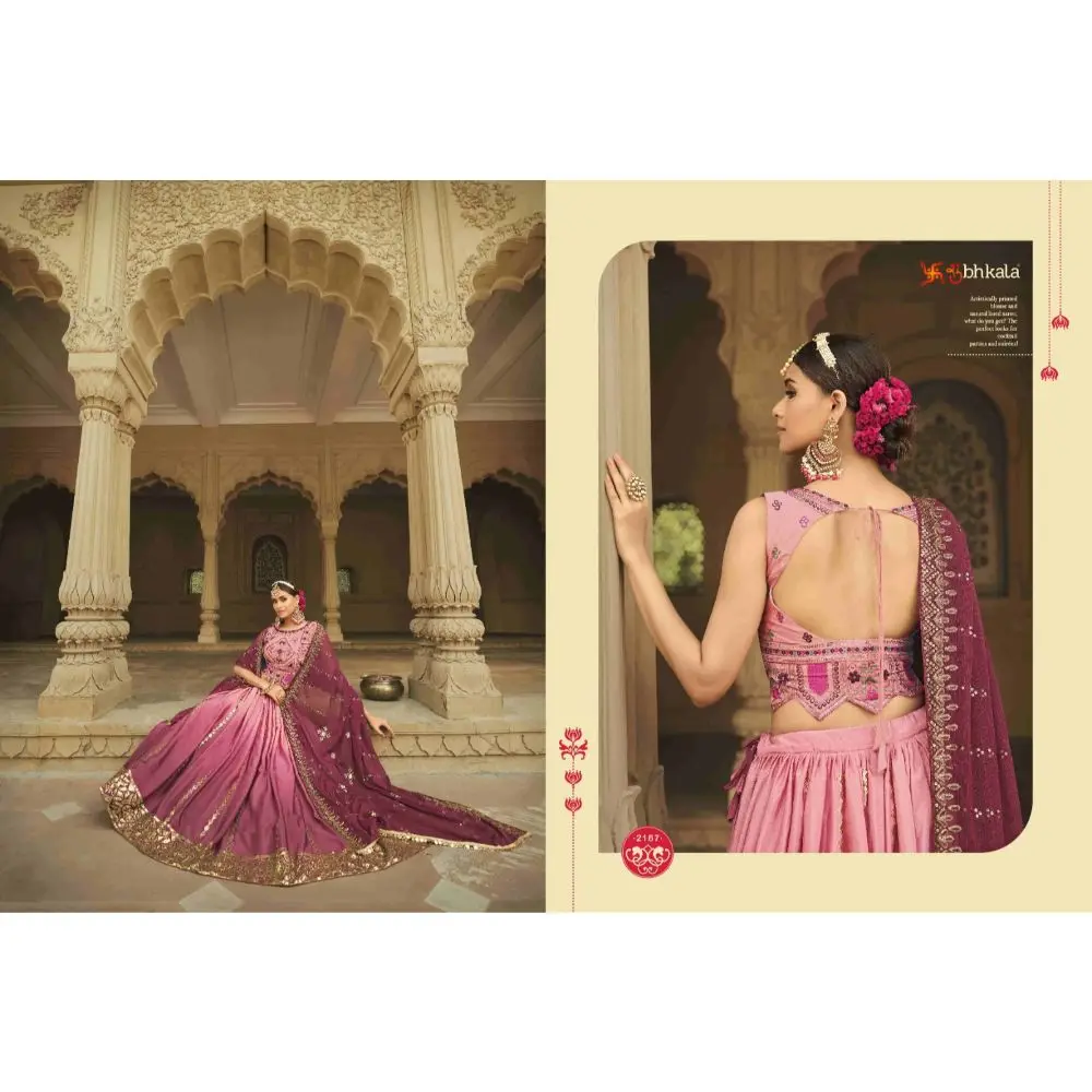 New Exclusive Embroidered Semi Stitched Bridal Lehenga Choli Collection ...