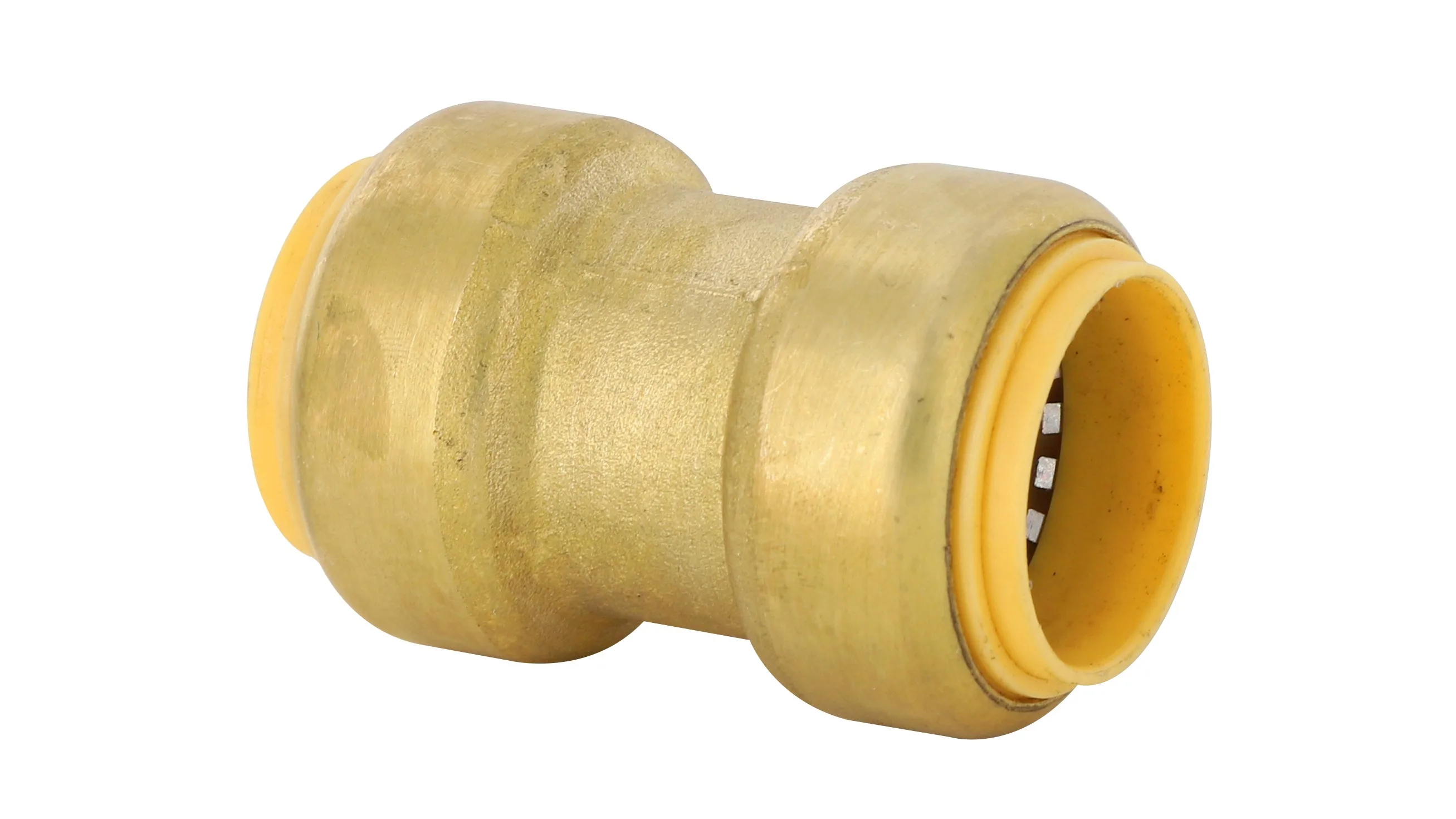 Plumbing Brass Push Fit Fittings Quick Release Bite Fittings Brass Equal Coupling Connector For ...