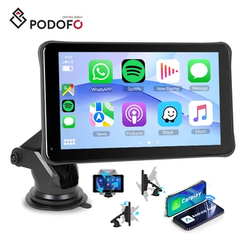 Podofo Portable Carplay/android Auto 7 Inch Hd Screen Car Monitor ...