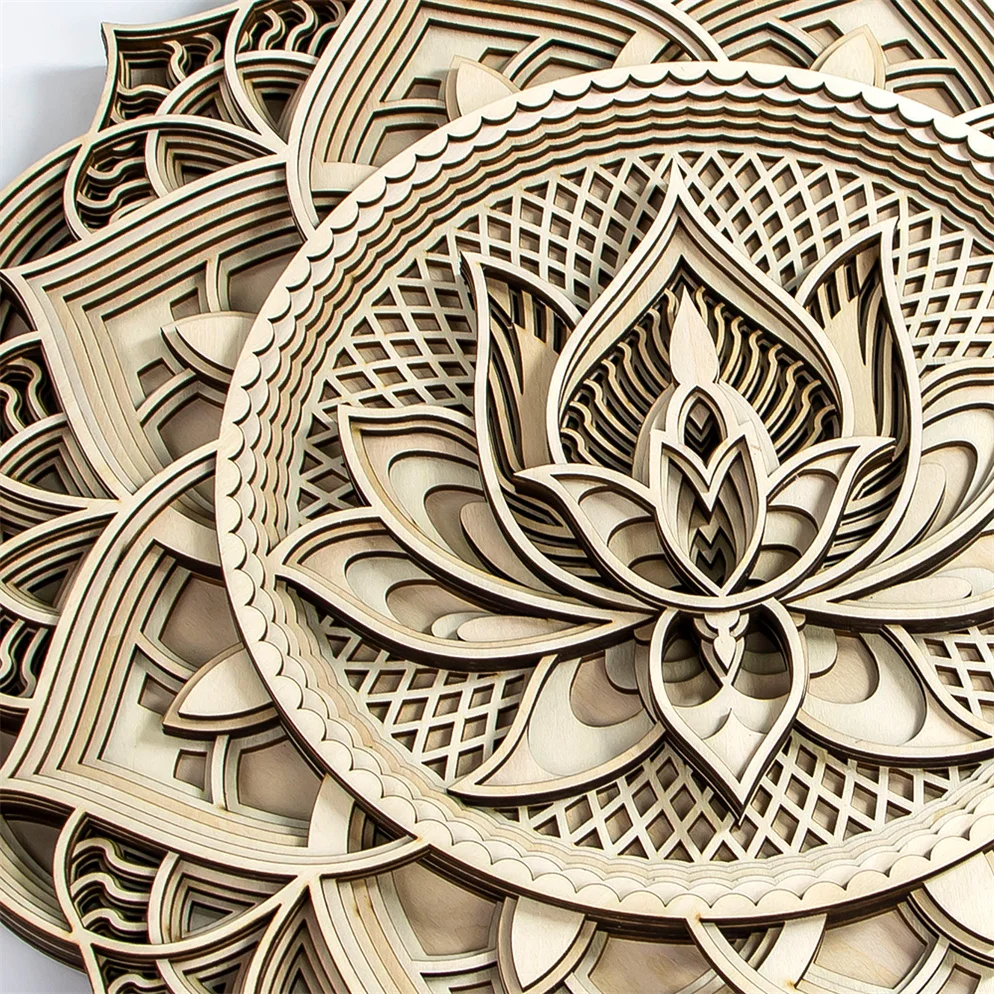 Unique Lotus Flower Wall Art Mandala Suitable For Office And Home ...