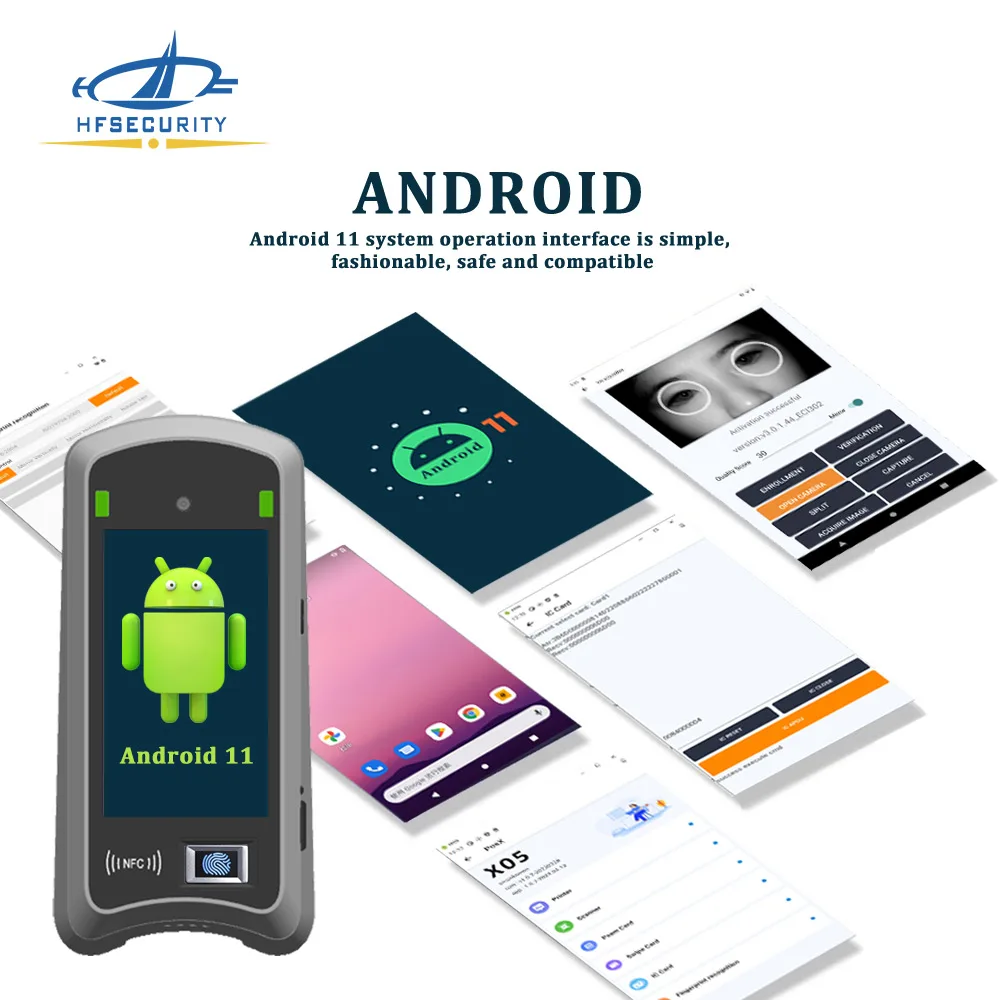 Hfsecurity X05 Android 11 Os Face Recognition Terminal For Turnstile With Iris Optional And Free