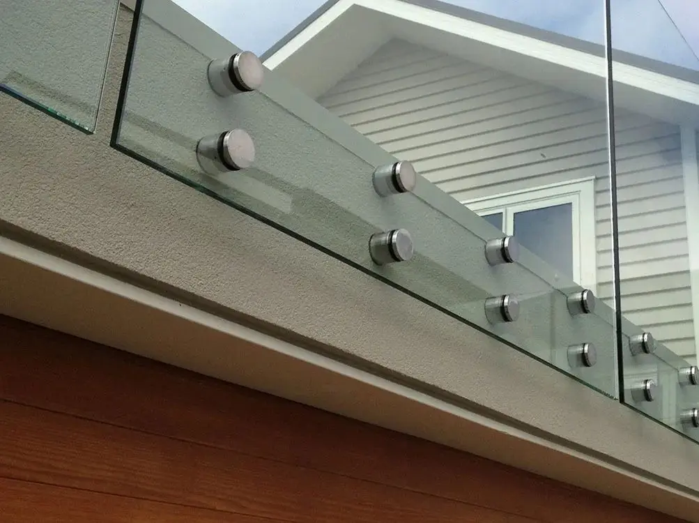 316 Brushed Stainless Point Supported Standoff Base and Domed Cap ...