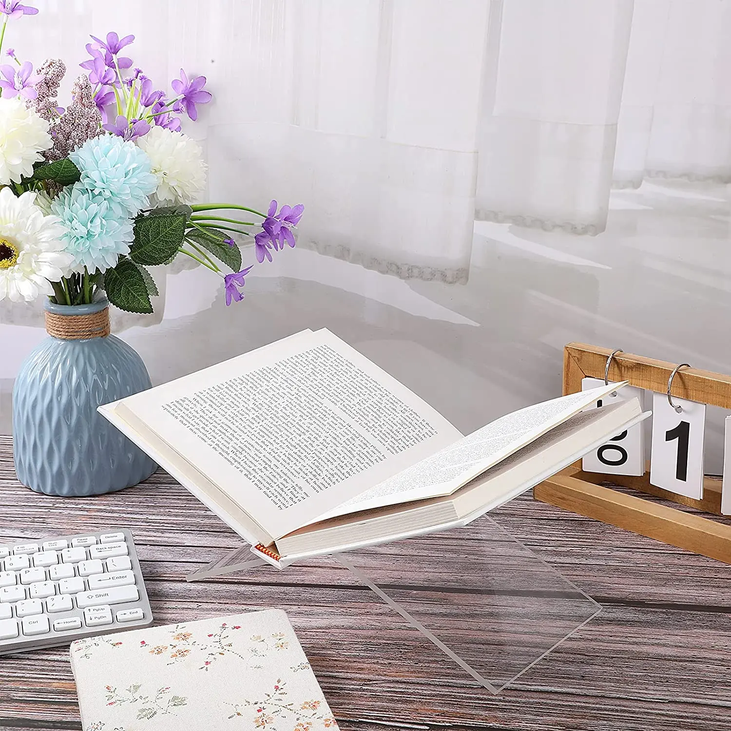 CUSTOM Folded Open Acrylic Book Stand Holder Shelf Acrylic CookBook ...
