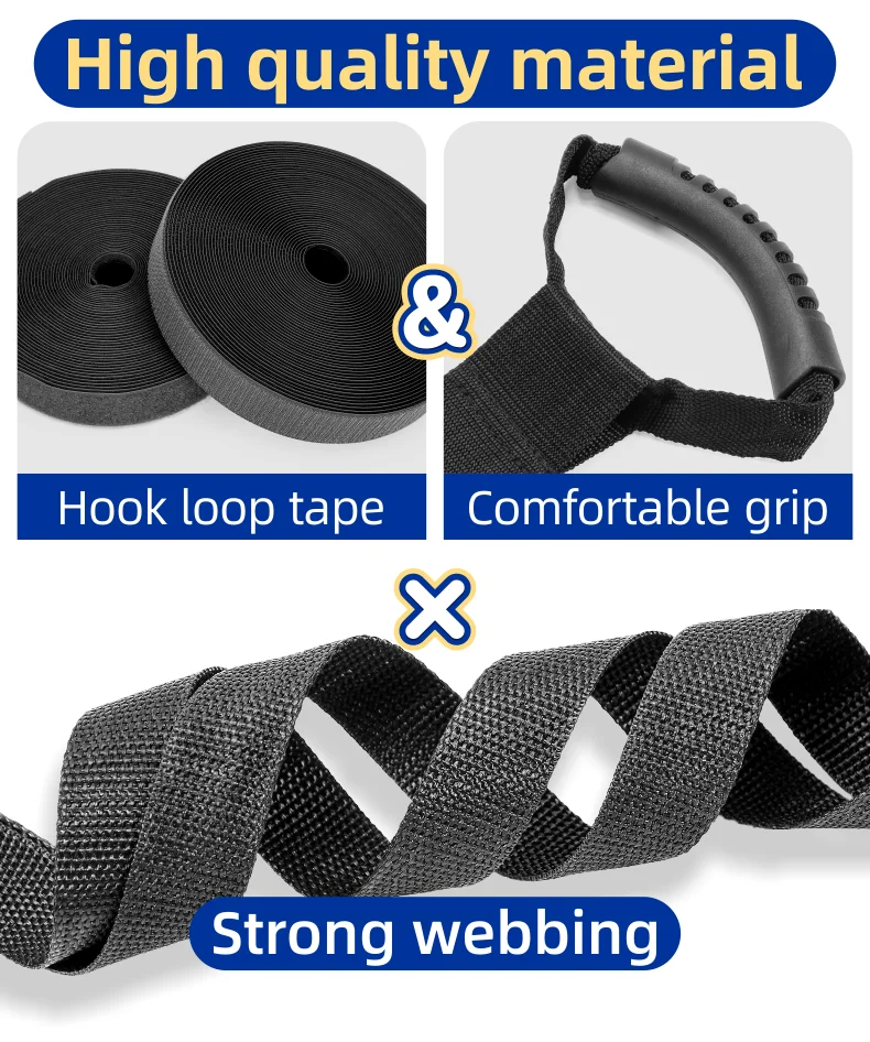 Heavy Duty Storage Strap Hook And Loop Cable Organize Strap With ...