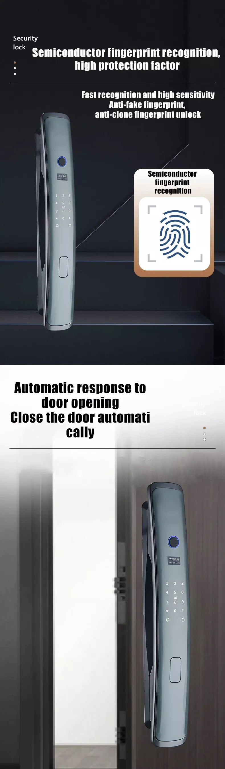 TYSH Manufacturer Tuya Smart App Remote Control Fingerprint Door Lock ...