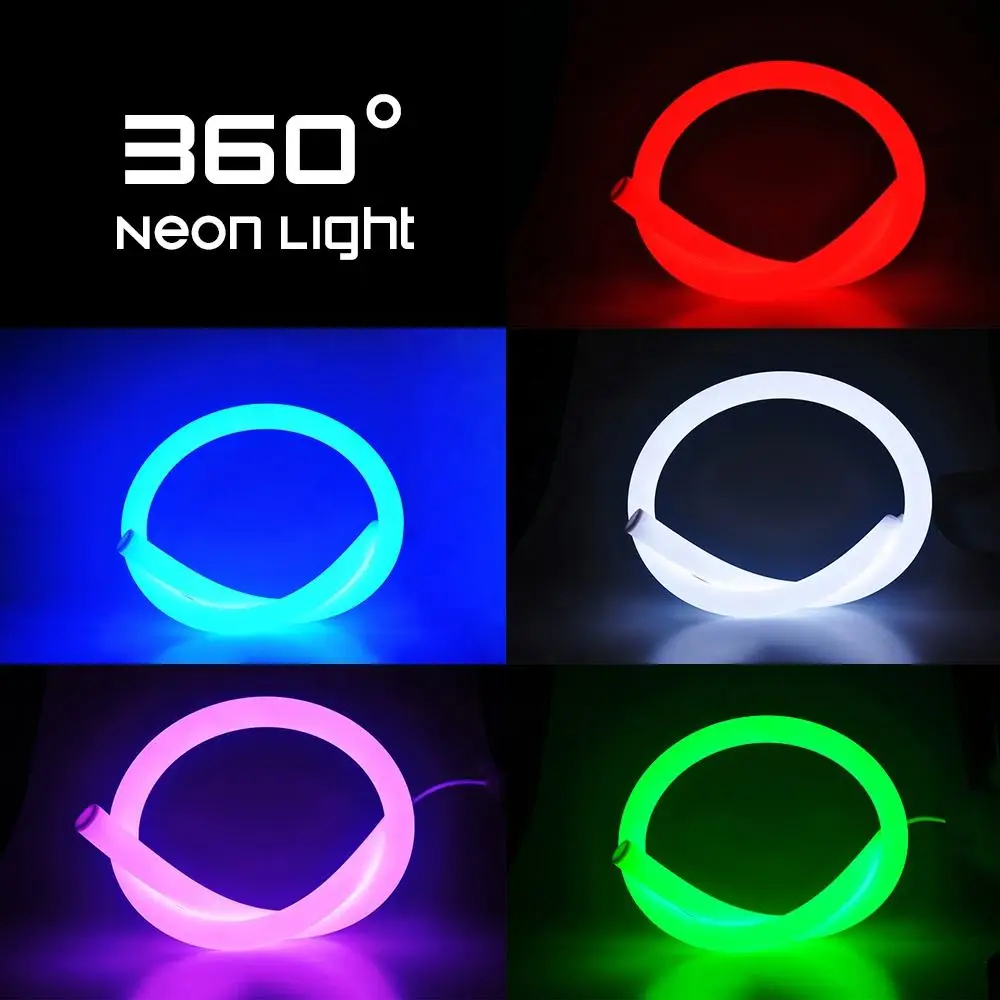 Raymates Led Neon Flexible Tube 360 Degree 18mm Rgb Colorful Led Round ...