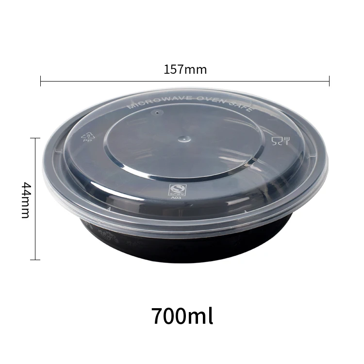 American Style Round Disposable Plastic Food Storage Round Tub, High ...