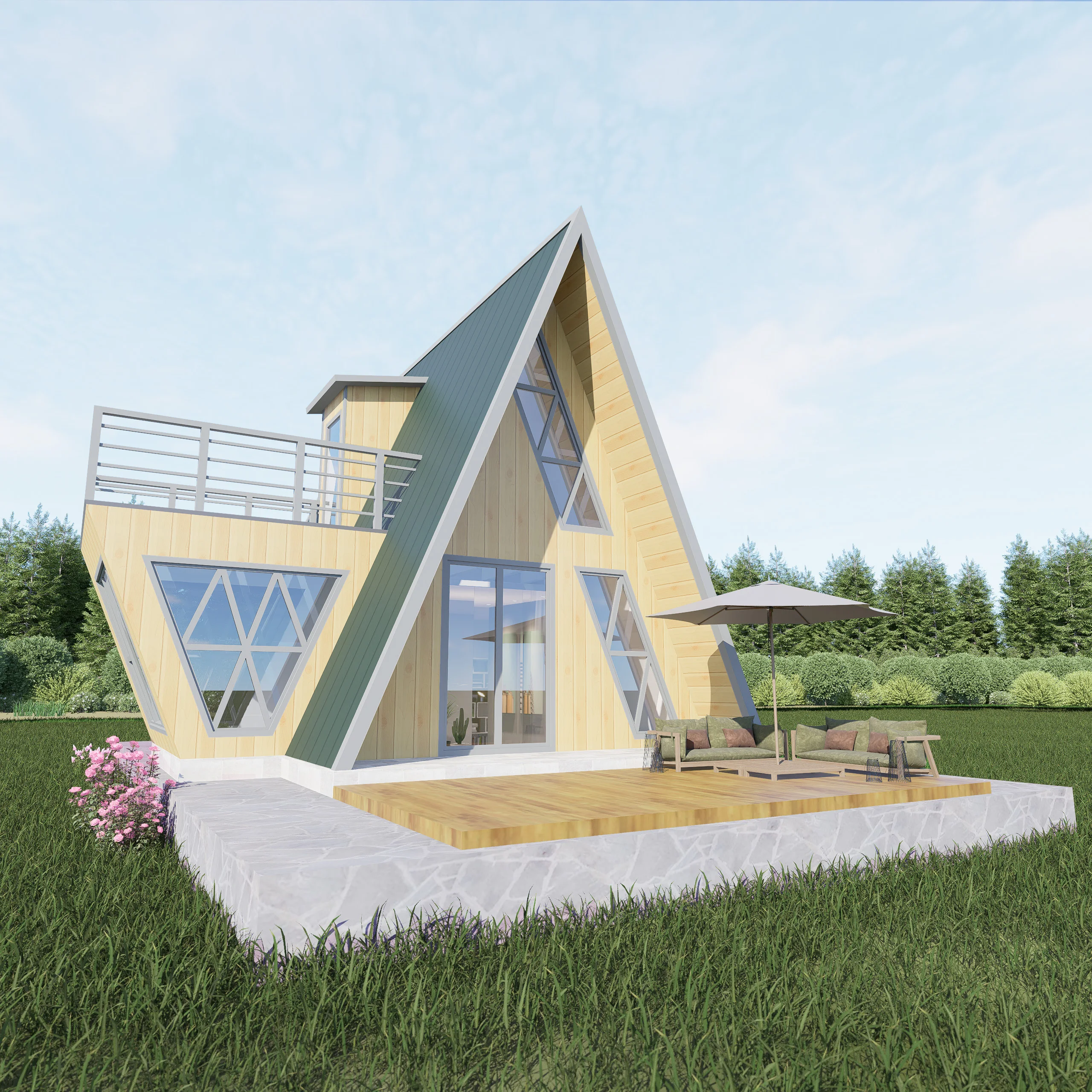 Two Storey Triangle House Tiny Capsule House for Urban Living| Alibaba.com