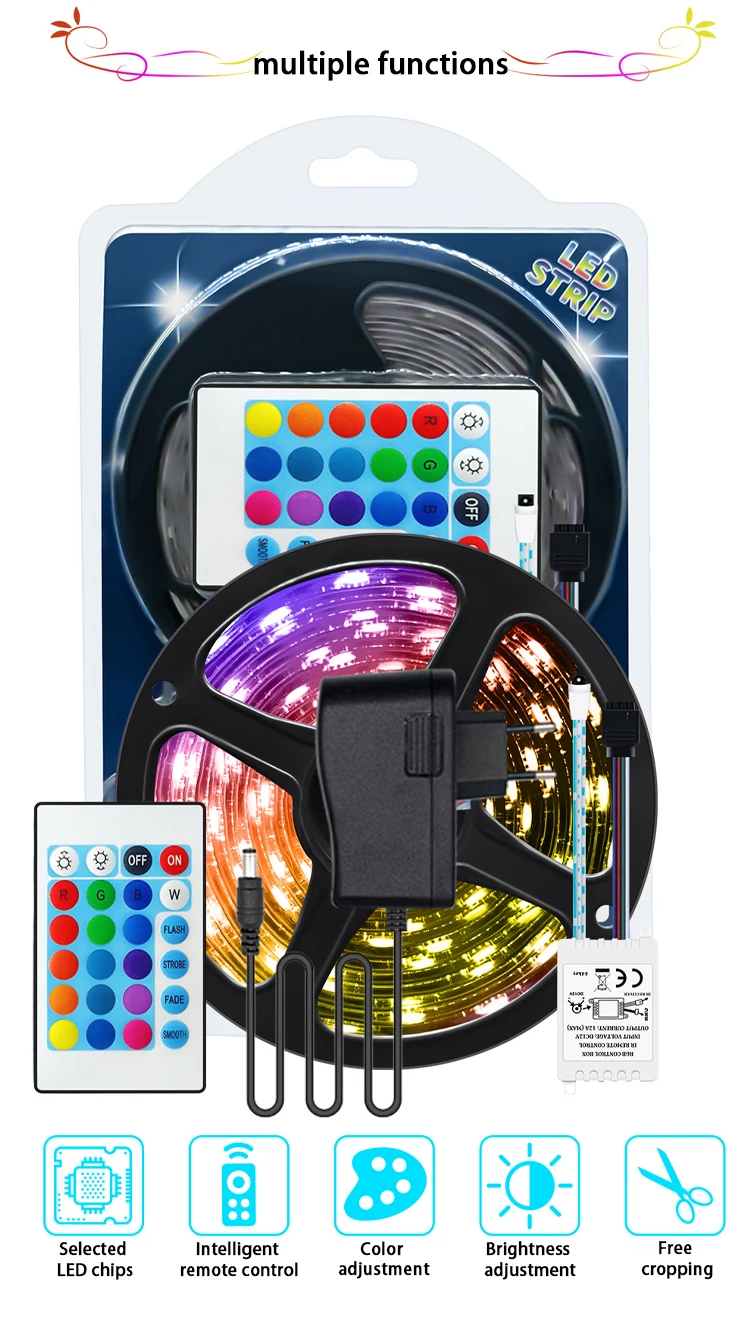 12v App Control 54leds Rgb Ip65 Led Strip Luces Led 2835 Led Strip ...