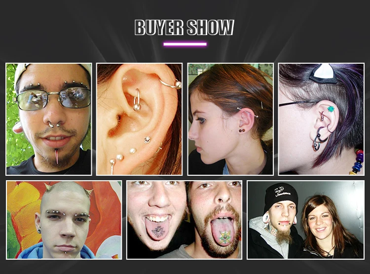 Piercing Simulation Soft Silicone Human Ear Mouth Eye Tongue Navel ...