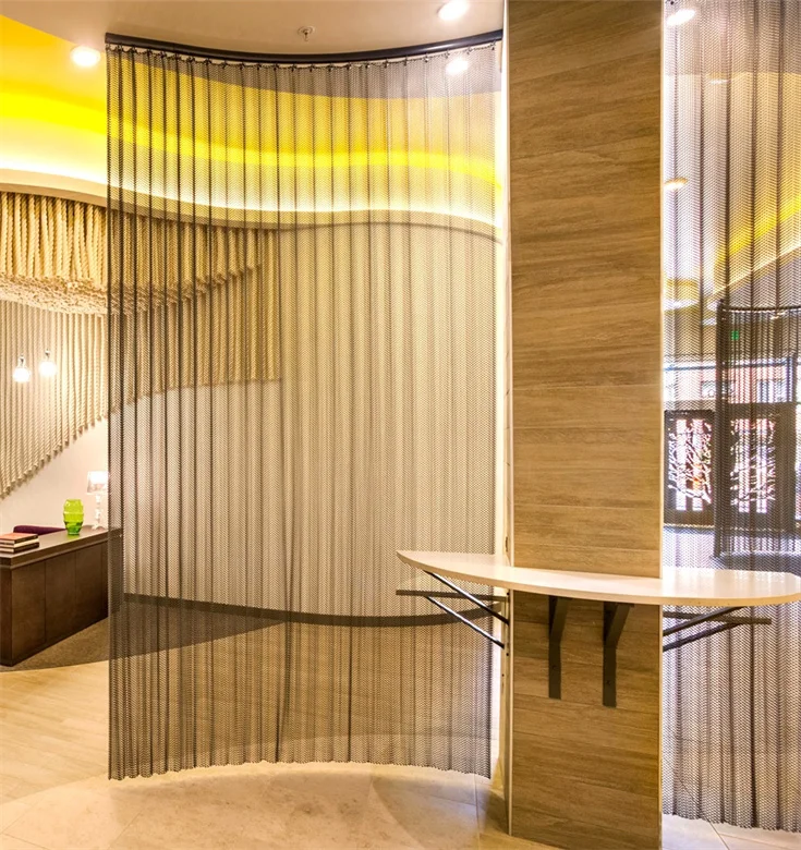 Aluminum Metal Cascade Coil Drapery Mesh Shade Curtain - Buy ...