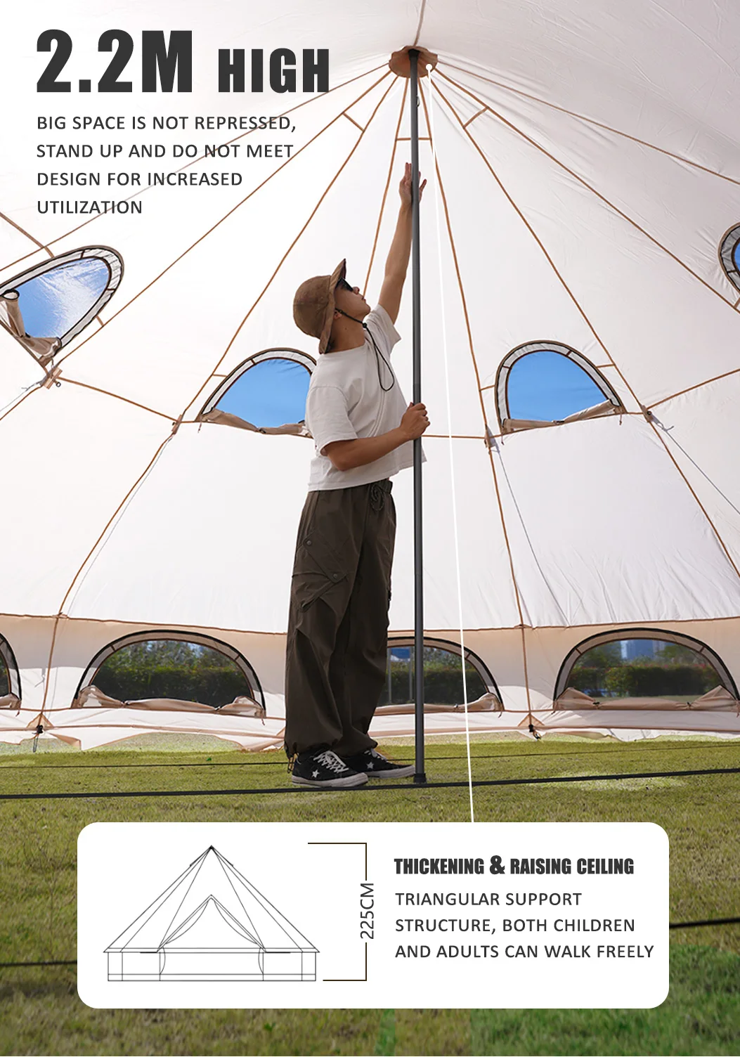 GOFUN Yurt House Glamping Tent - Luxury Camping Experience