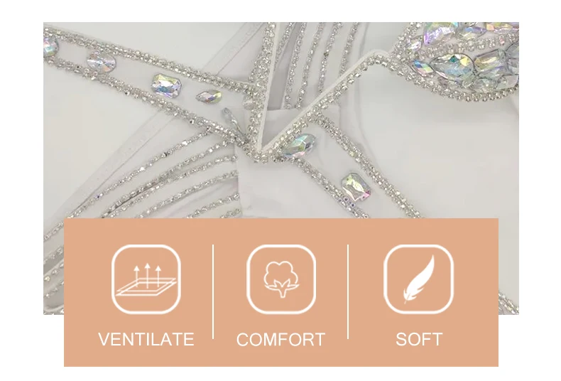 Women Bling Stones Mujer Bathing Suit Rhinestone Swimwear Diamond ...