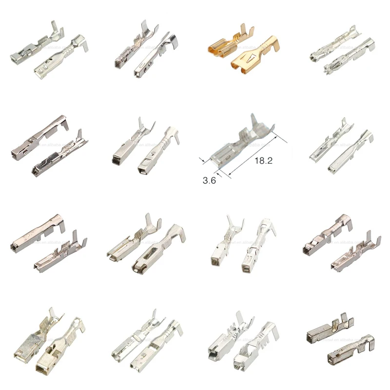 Automotive Brass Electrical Wiring Terminal Tin Plated Male Female Plug ...