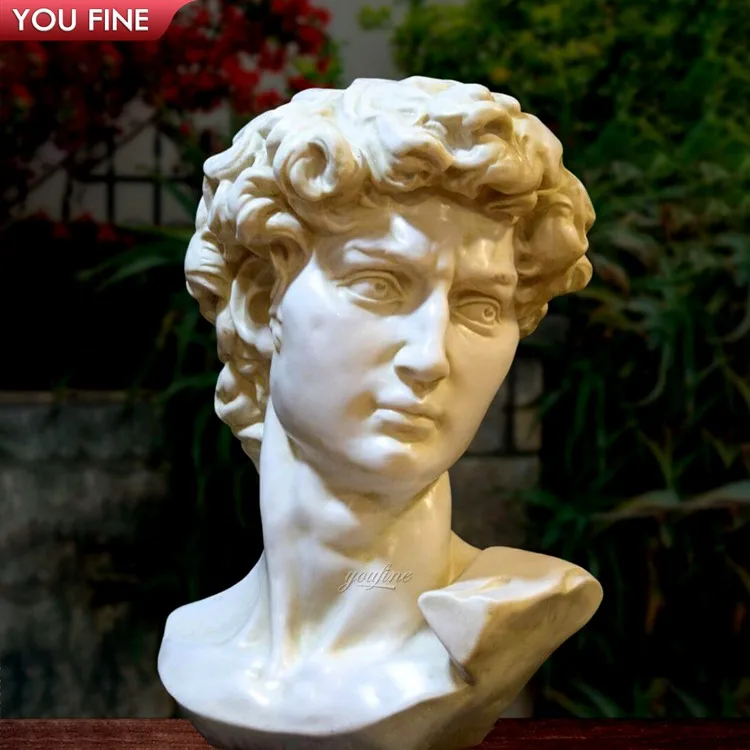 Home Decor Famous Classic Art Marble Head Bust David Statues
