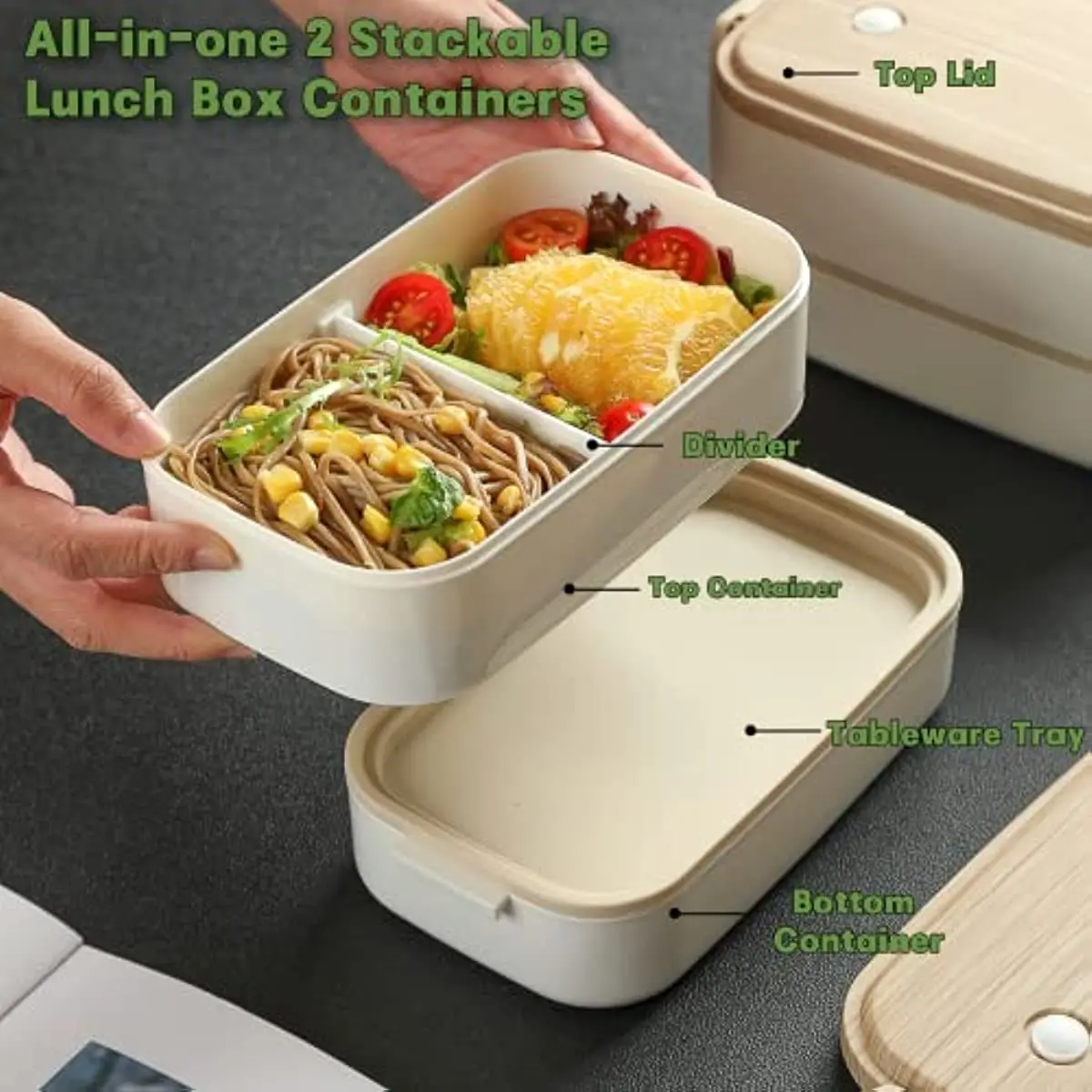 All-in-1 Stackable Japanese Bento Lunch Box Food Compartments| Alibaba.com