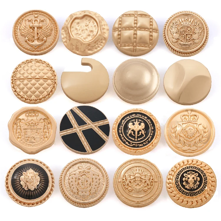 Oem Odm Custom Botones Metal Logo Zinc Alloy Brass Button Embossed Suit ...