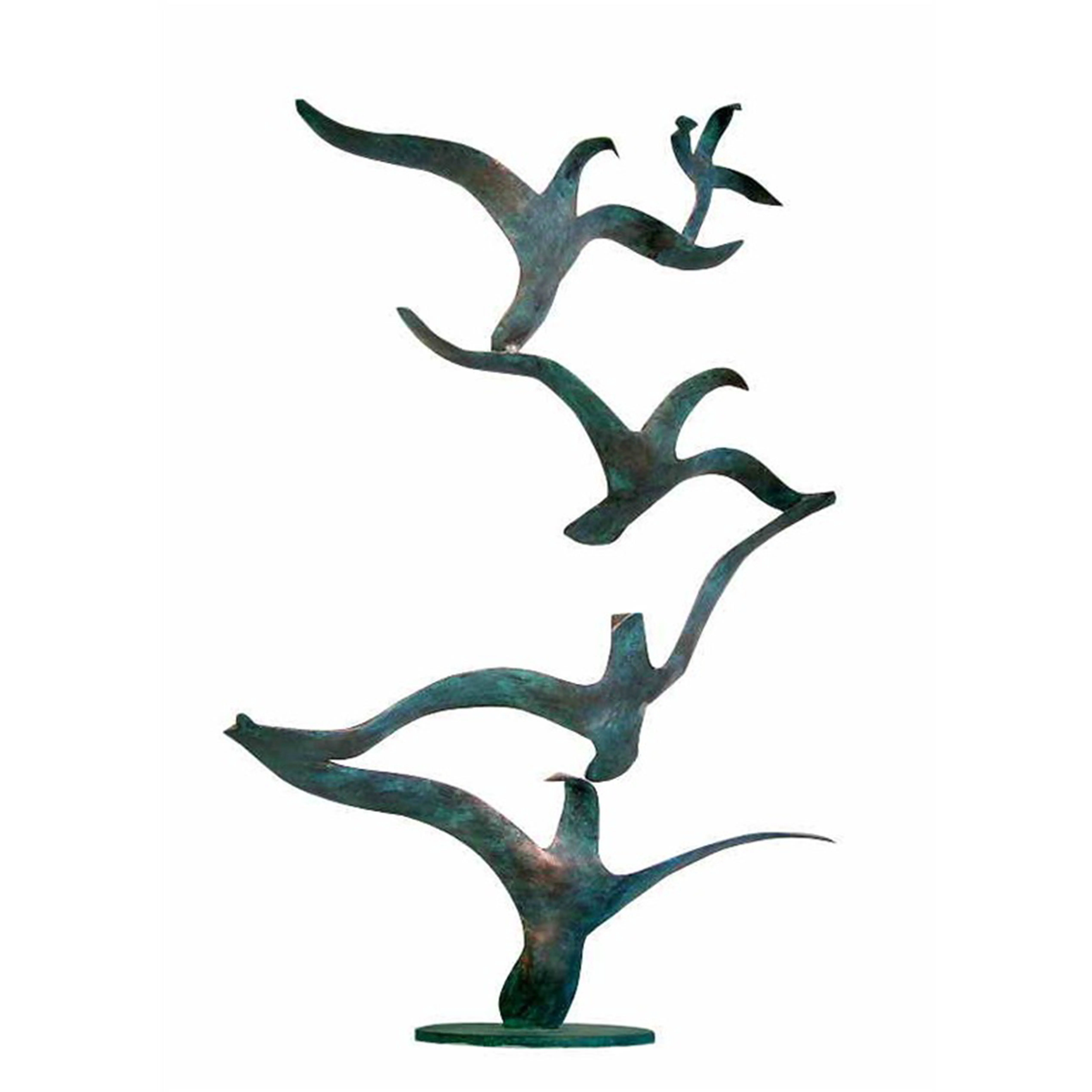 Abstract bronze metal flying bird sculpture| Alibaba.com
