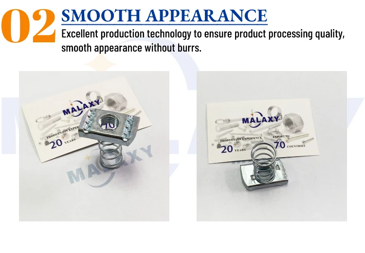 MALAXY Fastener High Quality M10 Long Spring Nut Channel Nut 40mm ...