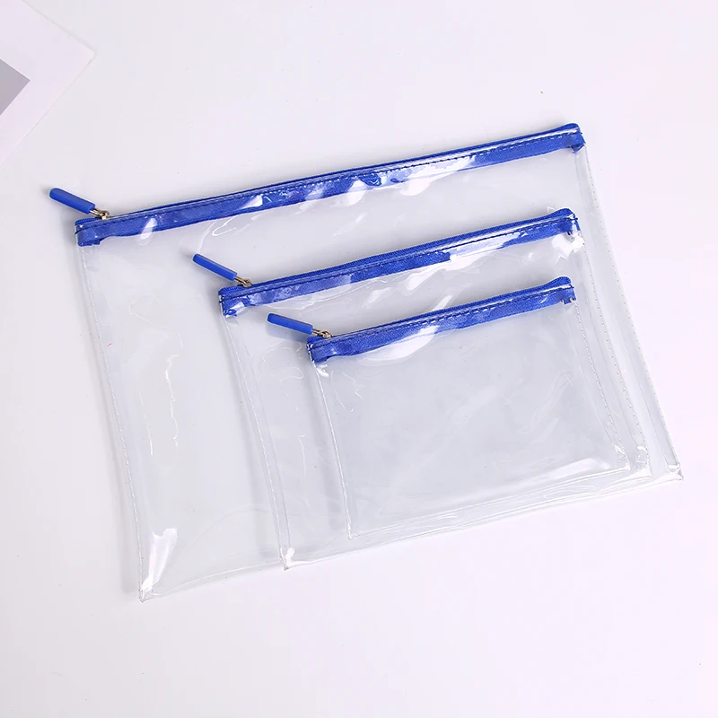 Custom Waterproof Clear Transparent A4 A5 A6 Poly Plastic Slider Zipper ...