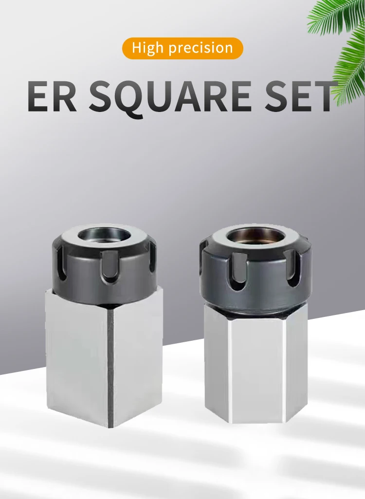 Square Er Cylinder Chuck Seat Hexagonal Shank Er25/er32/er40 Milling ...