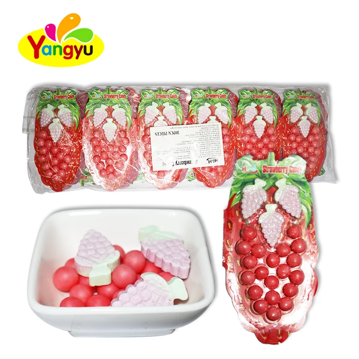 Halal Fruit Candied Shape Fruit Strawberry Flavored Hard Candy - Buy ...
