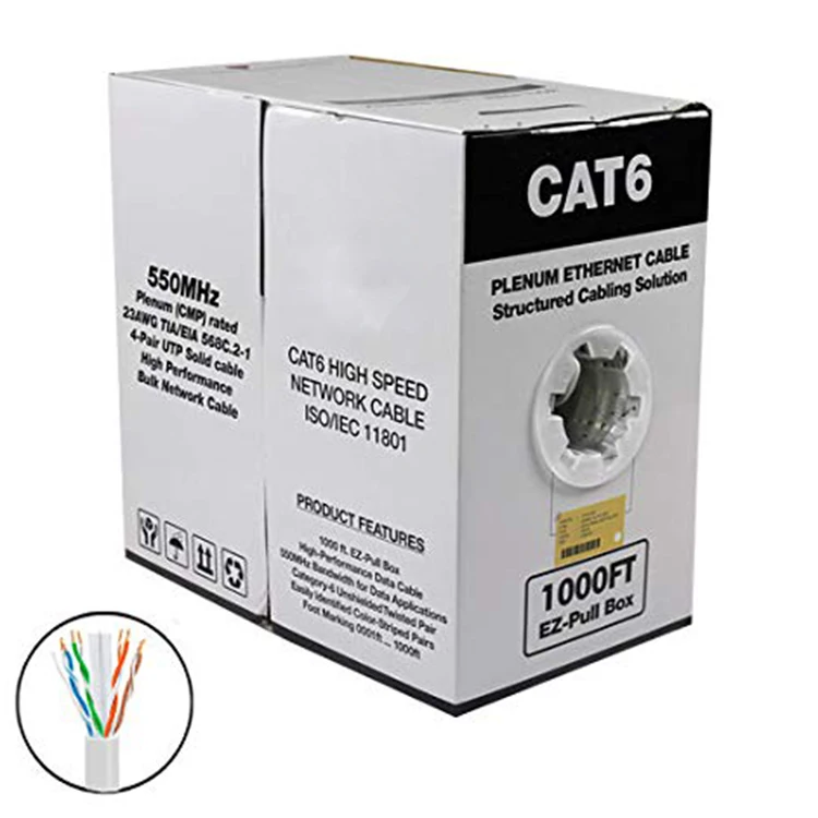 Ul Disetujui Efektif Cmp Pleno 1000ft 550 Mhz Cat6 Jaringan Kabel Utp ...
