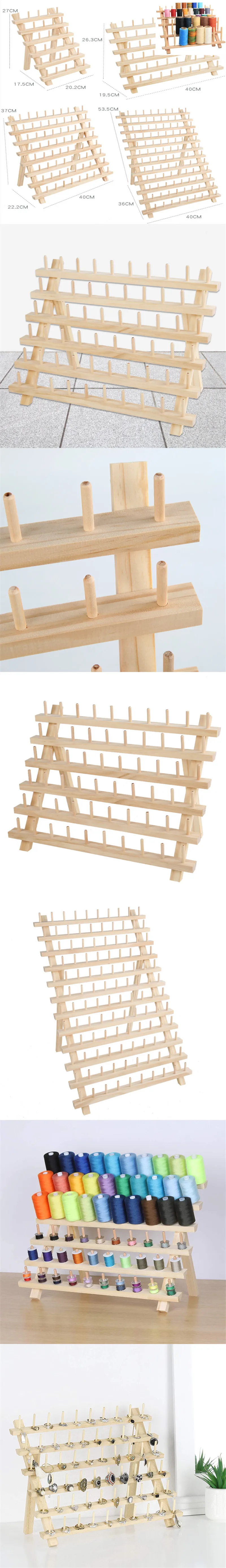 Embroidery Porta Hilos Hair Extensions Braid Stand Sewing Wooden Thread ...