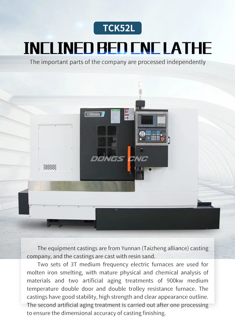 TCK52L 3 Axis CNC Lathe Machine - High Precision & Productivity