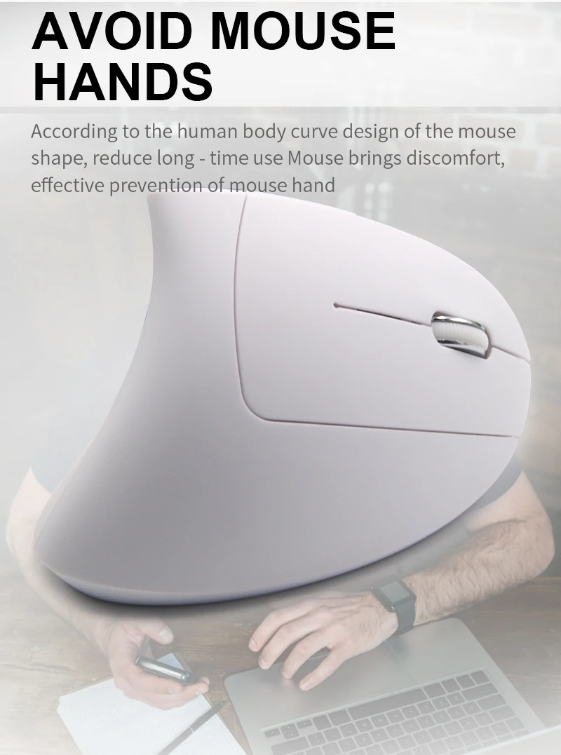 OEM Ergonomics Vertical Wireless Mouse PC Laptop Universal Vertical ...