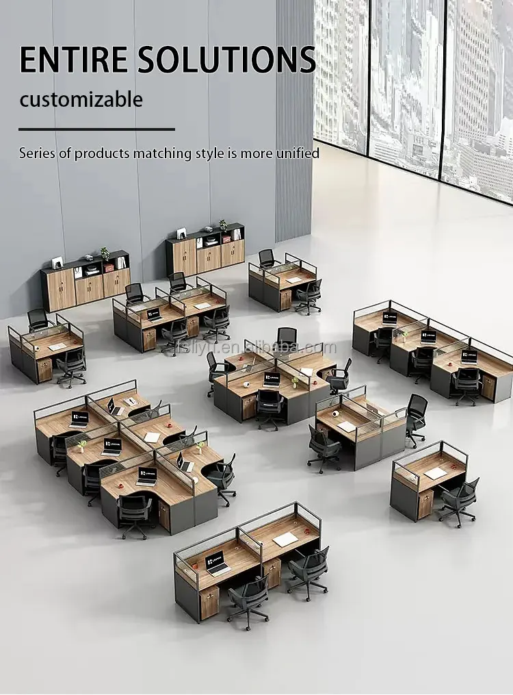 Liyu Modern Office Employee Cubicles - Workstation Tables