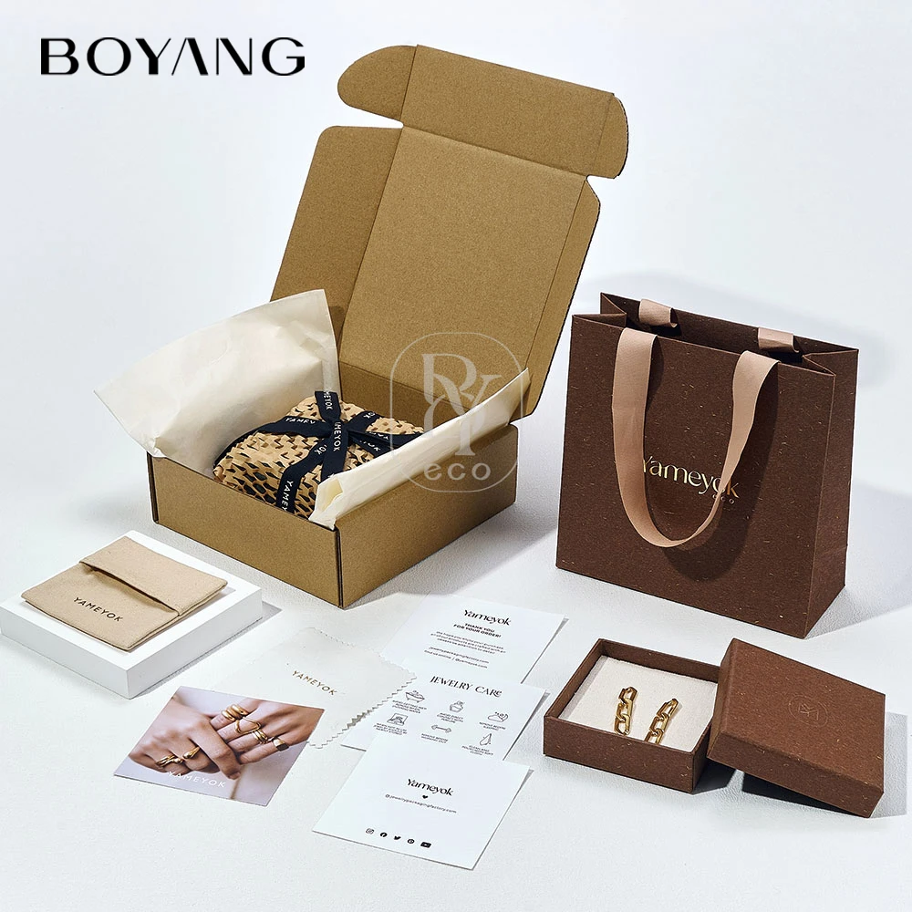 Custom Personalized Recyclable Small Cardboard Necklace Earring Jewelry ...