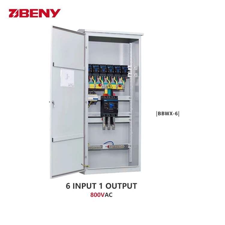 BENY AC Solar PV Combiner Box - 6 Strings Input 1 Out 800V