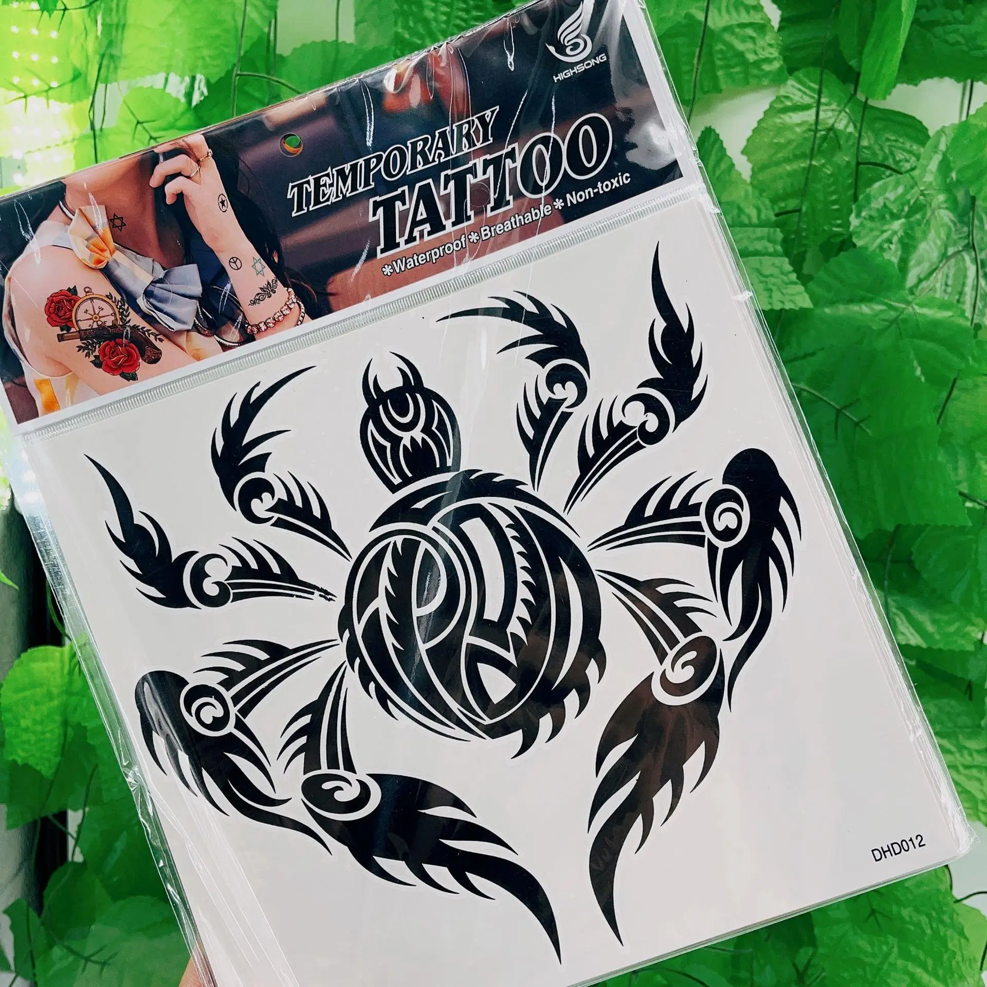 Custom Personalized Logo Packaging Tattoos Black Tattoo Temporary ...